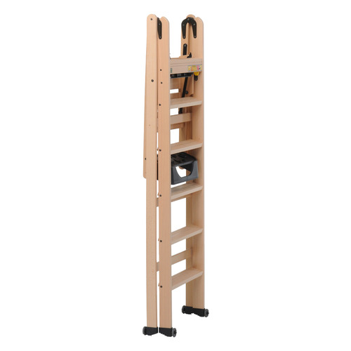 Foldable wooden ladder store